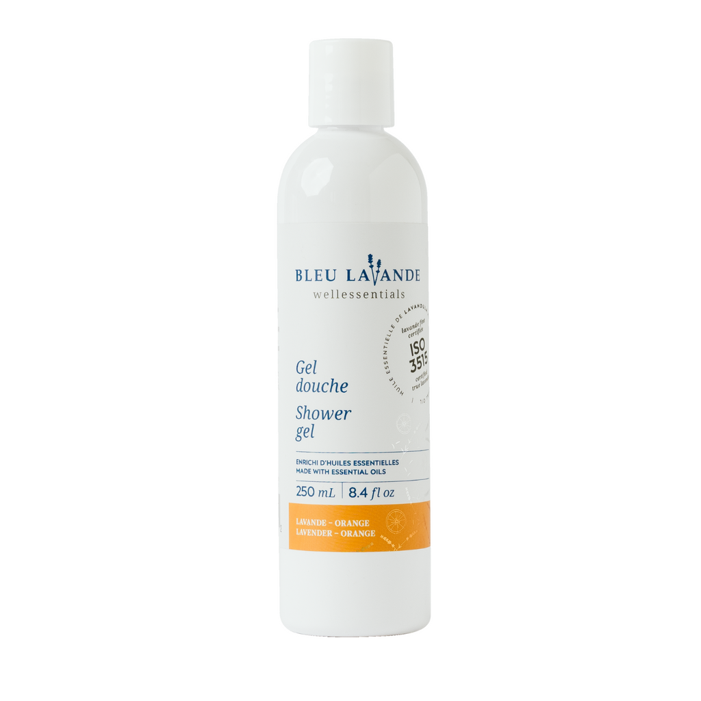 Lavender-orange shower gel